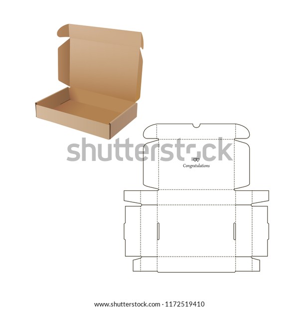 Retail Box Blueprint Template Stock Vector (Royalty Free) 1172519410