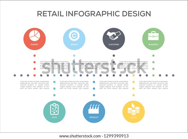 Retail Infographic Concept Stock Vector (Royalty Free) 1299390913 ...