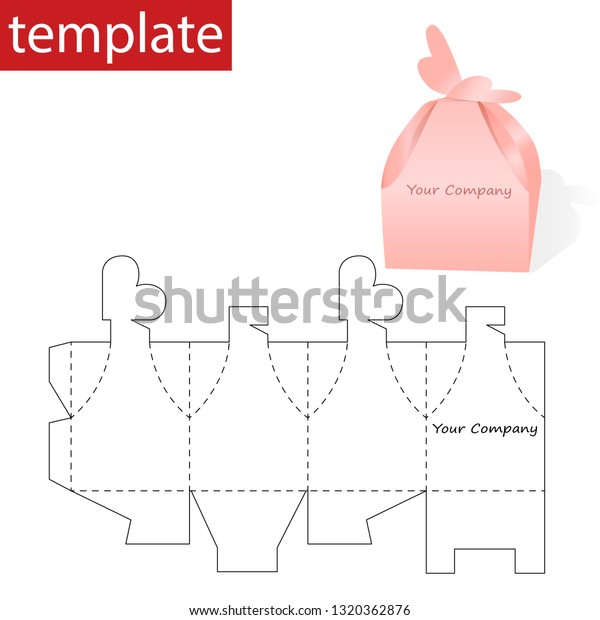Retail Paper Box Die Cut Template: เวกเตอร์สต็อก (ปลอดค่าลิขสิทธิ์ ...