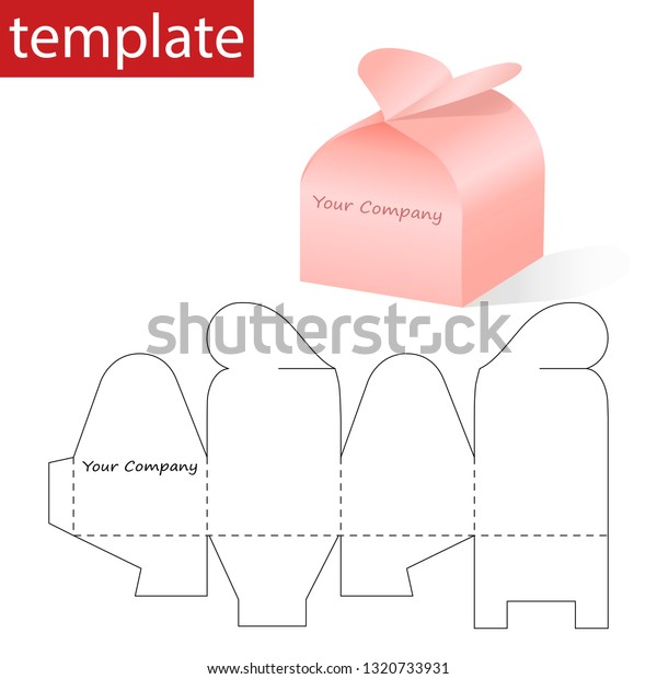 Retail Paper Box Die Cut Template Stock Vector (Royalty Free ...