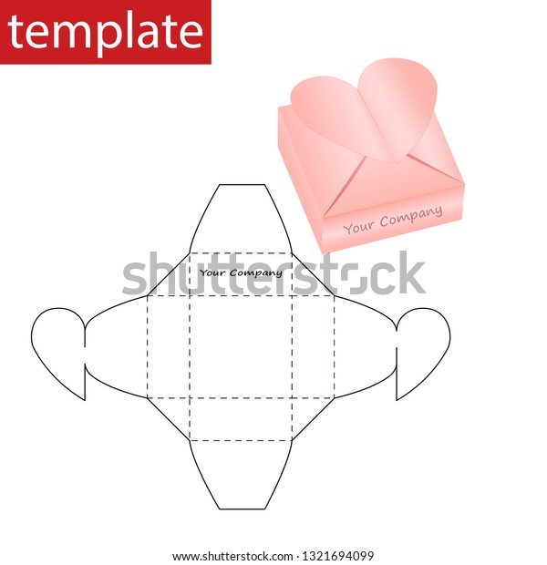 Retail Paper Box Die Cut Template: เวกเตอร์สต็อก (ปลอดค่าลิขสิทธิ์ ...