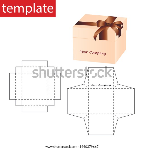 Retail Paper Box Die Cut Template Stock Vector (Royalty Free ...