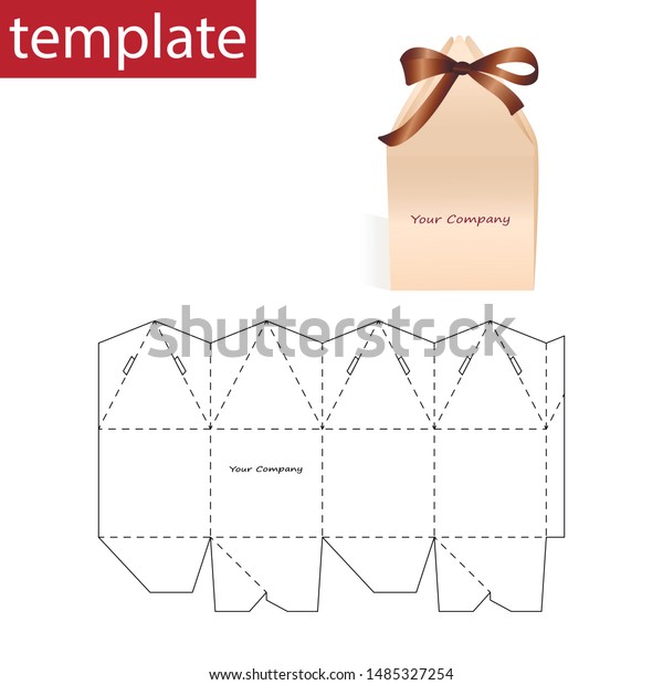 Retail Paper Box Die Cut Template Stock Vector (Royalty Free ...