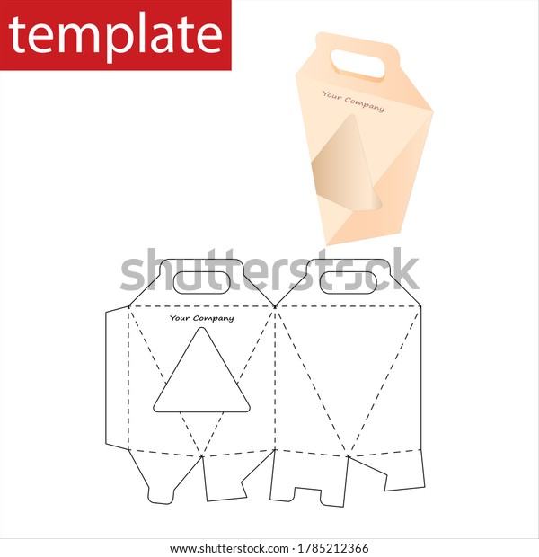 Retail Paper Box Die Cut Template Stock Vector (Royalty Free) 1785212366