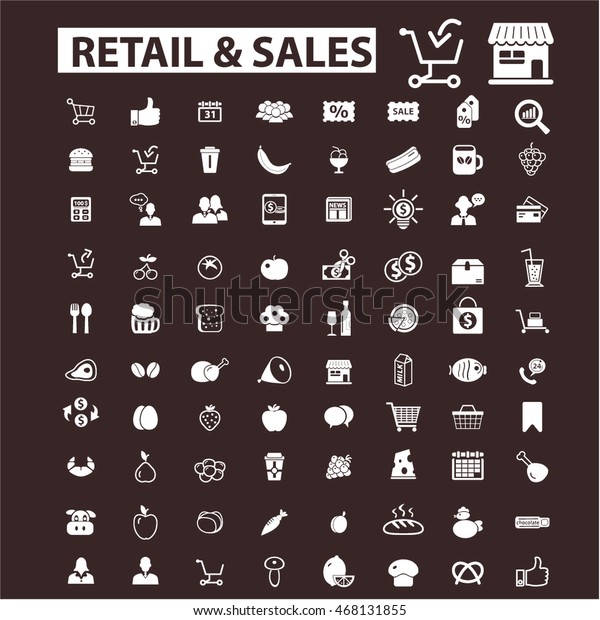 Retail Sales Icons Stock Vector (Royalty Free) 468131855