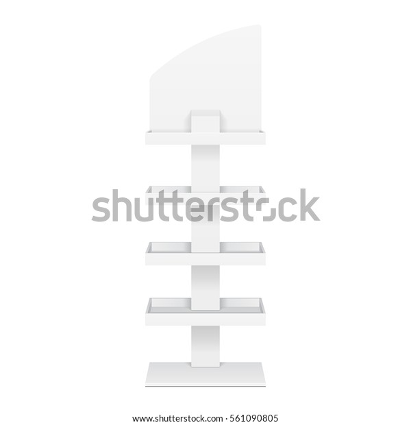 Retail Shelves Floor Display Rack Supermarket Stock Vector (Royalty ...