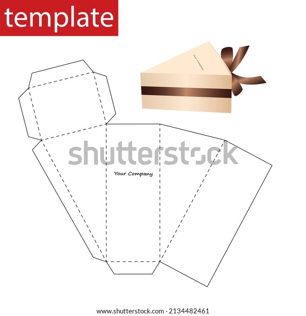 Retail Triangular Box Cake Pie Box: vetor stock (livre de direitos ...