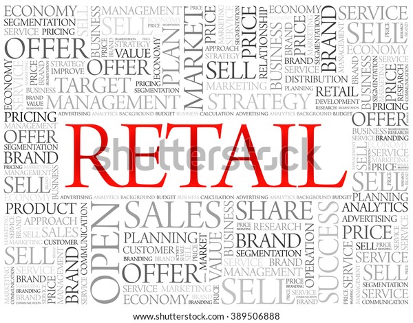 Retail Word Cloud Business Concept Background Stock Vector (Royalty ...