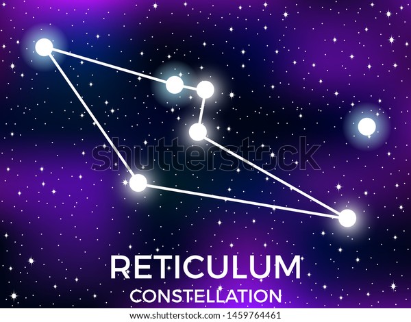 Reticulum Constellation Starry Night Sky Zodiac Stock Vector (Royalty ...