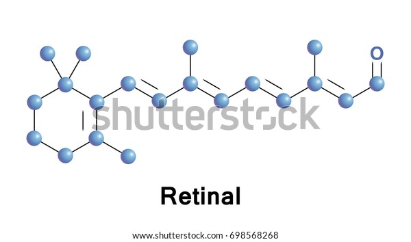 Retinal Known Retinaldehyde Vitamin Aldehyde Molecule Stock Vector ...