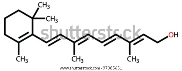 Retinol Vitamin Structural Formula Stock Vector (Royalty Free) 97085651