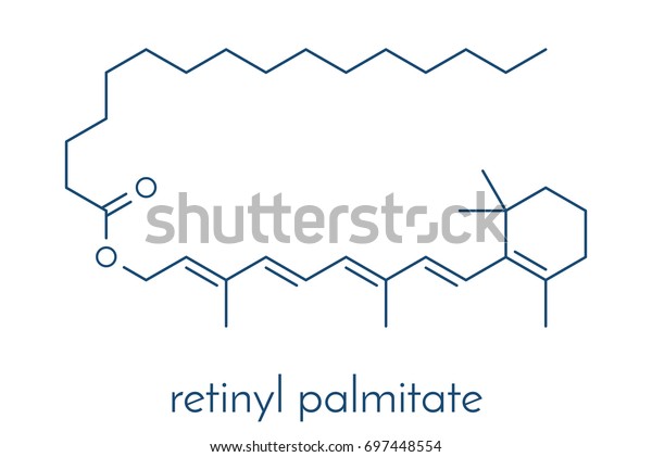 Retinyl Palmitate Vitamin Supplement Molecule Ester: เวกเตอร์สต็อก ...
