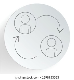 Retraining Icon Business Concept Flat Design Stock Vector (Royalty Free ...