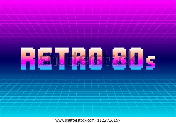 Retro 80s Grid Background Eps10 Vector Stock Vector (Royalty Free ...
