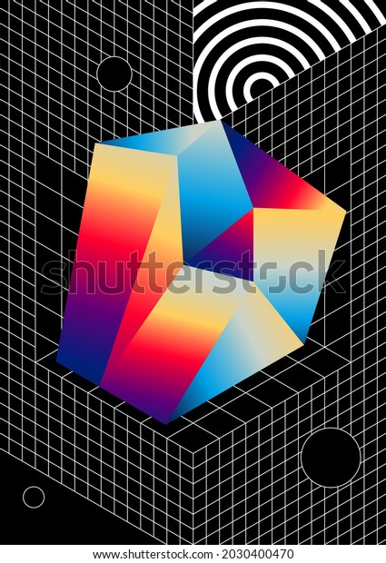 Retro 80s Style Abstract Background Decorative Stock Vector (Royalty ...