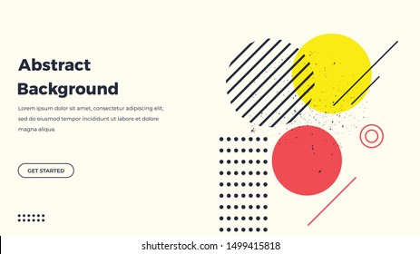 Retro Abstract Geometric Background Collection Stock Vector (Royalty ...