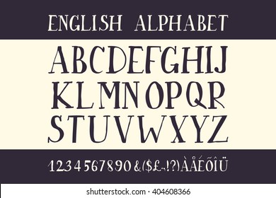 Classic Alphabet Uppercase Lettering Set Exclusive Stock Vector ...