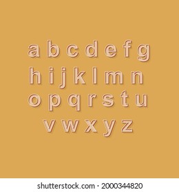 Retro Alphabet Vector Small Letters Set Stock Vector (Royalty Free ...