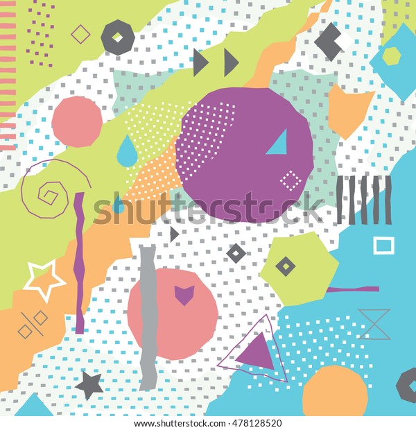 Retro Background Pop Art Geometry Stock Vector (Royalty Free) 478128520