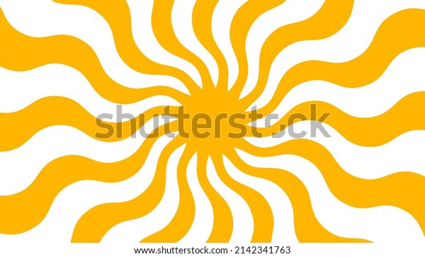Retro banner with sun and rays in style of 70s. Sunburst, sunrise ...