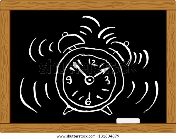 Retro Bell Clock Stock Vector (Royalty Free) 131804879