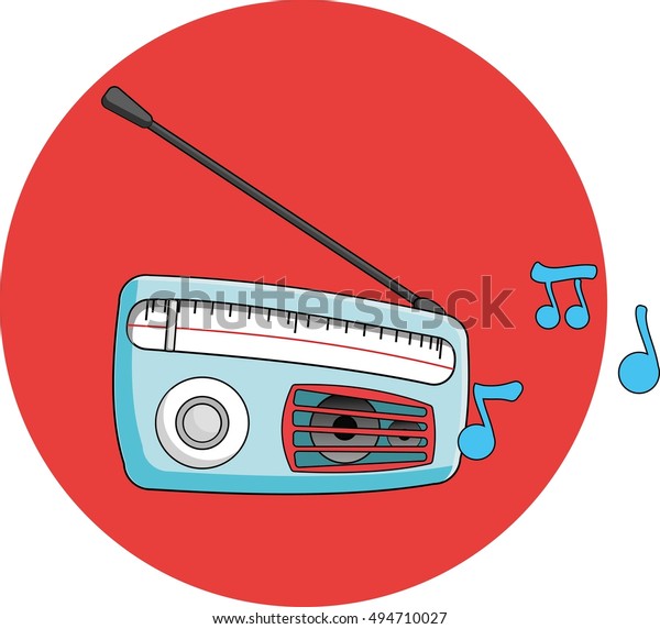 Retro Blue Radio Stock Vector (Royalty Free) 494710027 | Shutterstock