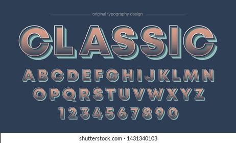 Retro Bold Custom Typography Artistic Font Stock Vector (Royalty Free ...
