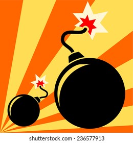 Retro Bomb Stock Vector (Royalty Free) 236577913 | Shutterstock