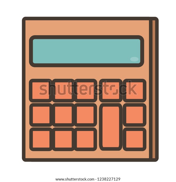 Retro Calculator Iconvector Illustration Stock Vector (Royalty Free ...