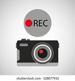 Retro Camera Photographic Rec Button Vector Stock Vector (Royalty Free ...