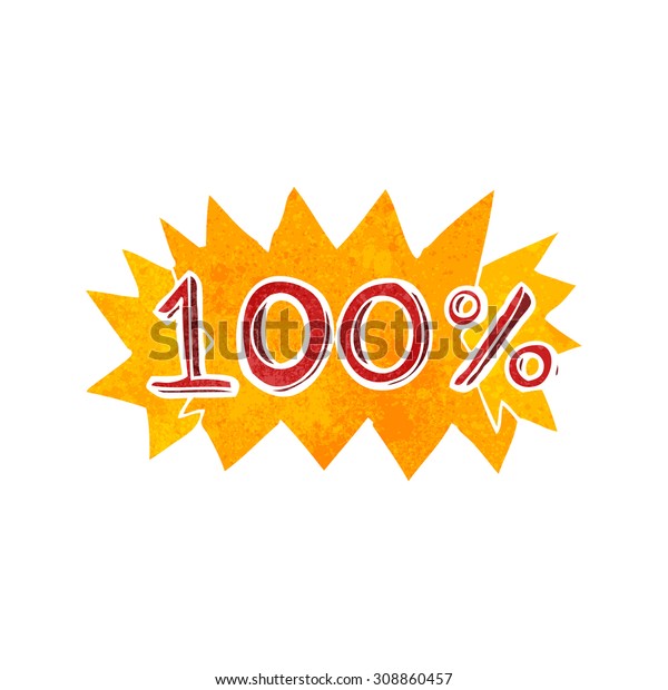 Retro Cartoon 100 Symbol Stock Vector (Royalty Free) 308860457 ...