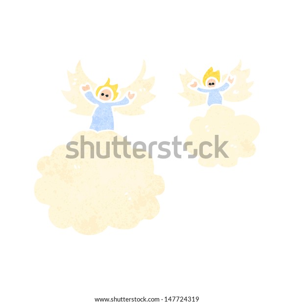 Retro Cartoon Angels Stock Vector (Royalty Free) 147724319 | Shutterstock