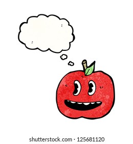 Retro Cartoon Apple Face Stock Vector (Royalty Free) 125681120 ...