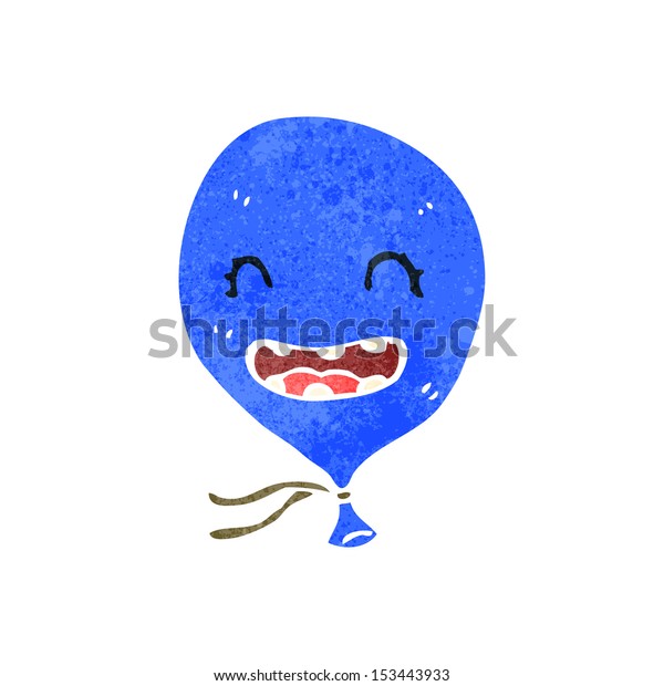 Retro Cartoon Blue Balloon Stock Vector (Royalty Free) 153443933 ...
