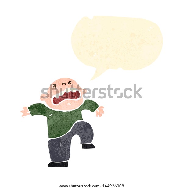 Retro Cartoon Boy Having Temper Tantrum Stock Vector (Royalty Free ...