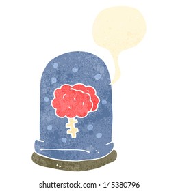 Retro Cartoon Brain Jar Stock Vector (Royalty Free) 145380796 ...
