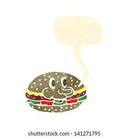 Retro Cartoon Burger Stock Vector (Royalty Free) 141271795 | Shutterstock