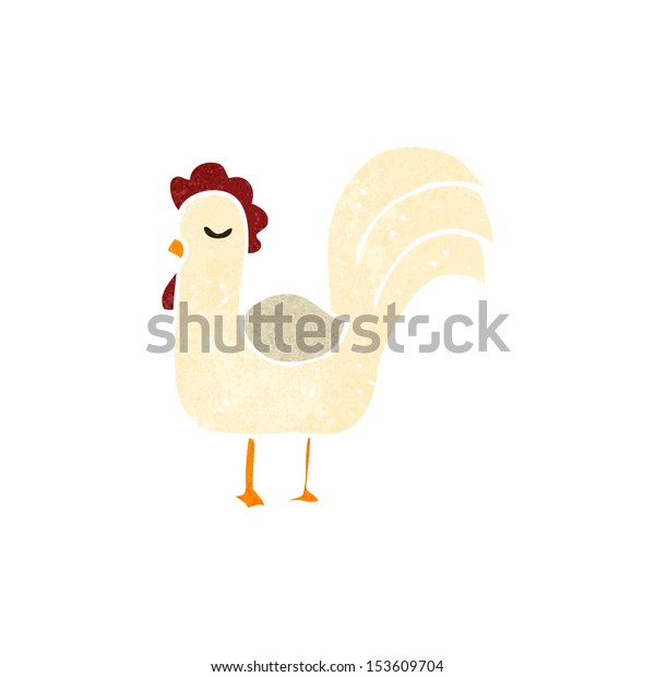 Retro Cartoon Chicken Stock Vector (Royalty Free) 153609704