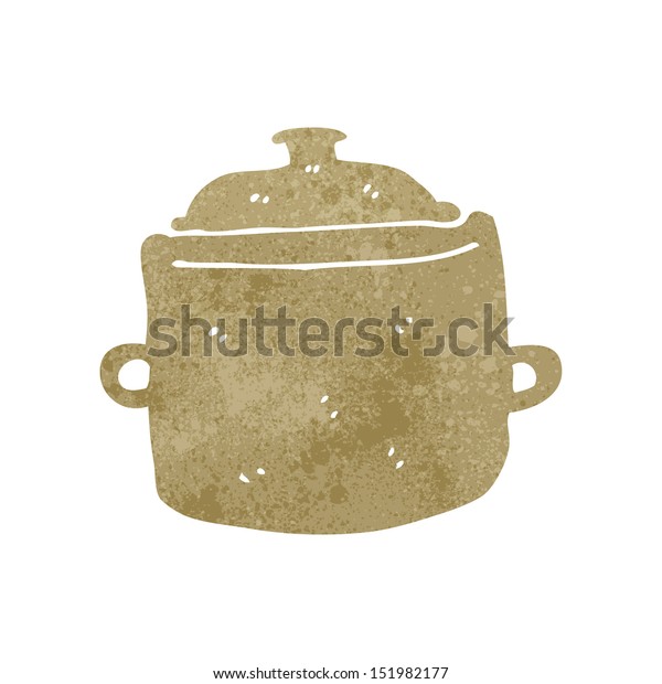Retro Cartoon Cooking Pot Stock Vector (Royalty Free) 151982177
