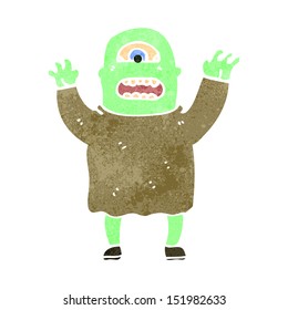 Retro Cartoon Cyclops Monster Stock Vector (Royalty Free) 151982633 ...