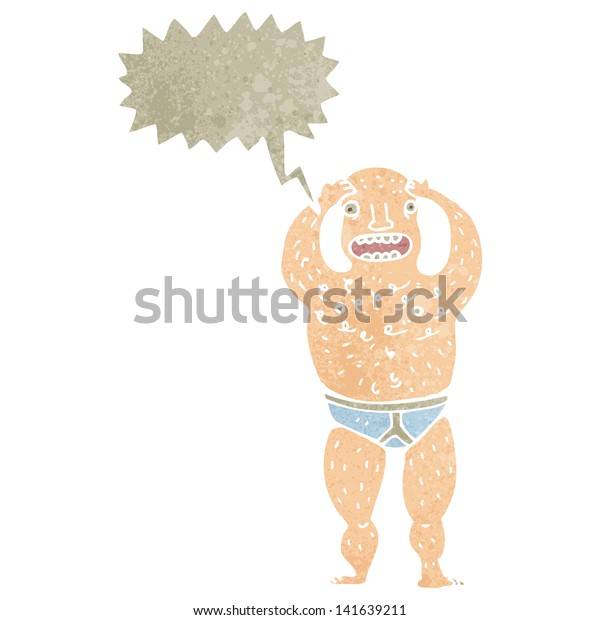 Retro Cartoon Embarrassed Man Stock Vector (Royalty Free) 141639211 ...