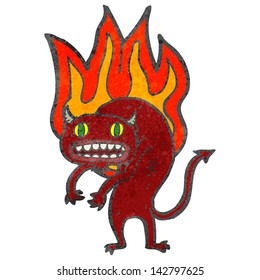 Flaming Demon Cartoon Stock Vector (Royalty Free) 89864998