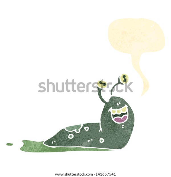 Retro Cartoon Happy Slug Stock Vector (Royalty Free) 141657541 ...