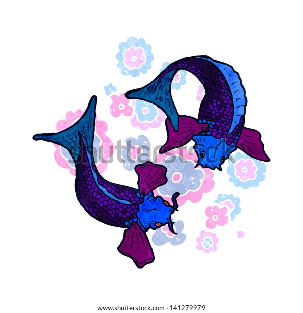 Retro Cartoon Japanese Fish Stock Vector (Royalty Free) 141279979 ...
