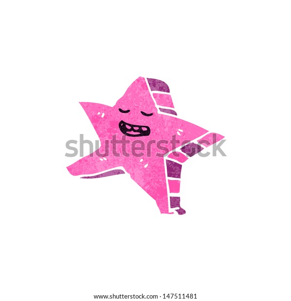 Retro Cartoon Pink Star Stock Vector (Royalty Free) 147511481 ...