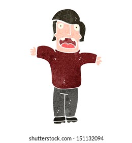 Retro Cartoon Scared Man Stock Vector (Royalty Free) 151132094 ...