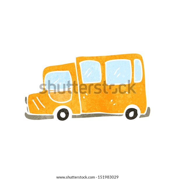 Retro Cartoon School Bus Stock Vector (Royalty Free) 151983029 ...