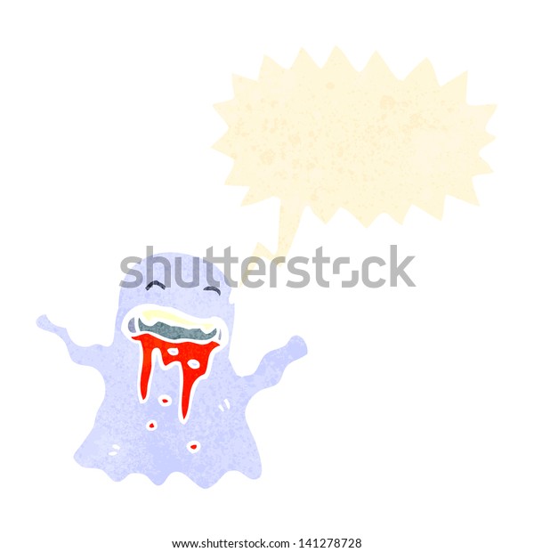 Retro Cartoon Shrieking Ghost Stock Vector (Royalty Free) 141278728 ...