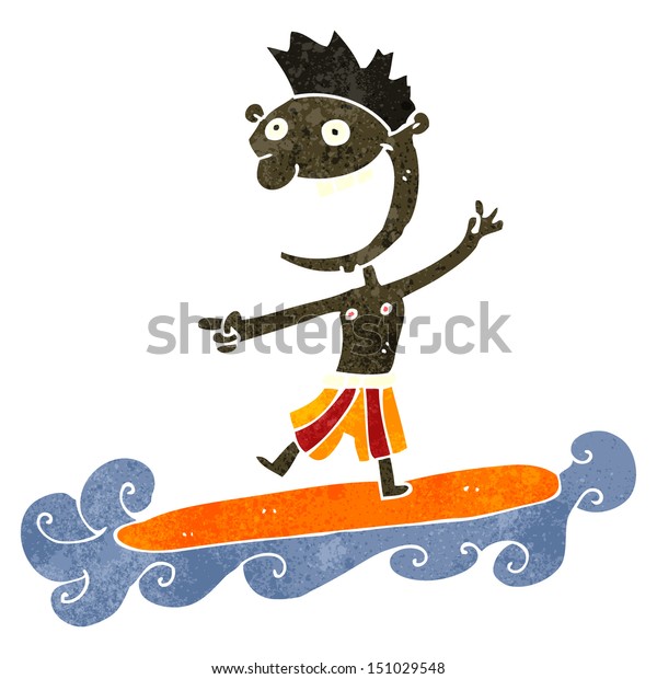 Retro Cartoon Surfer Dude Stock Vector (Royalty Free) 151029548 ...