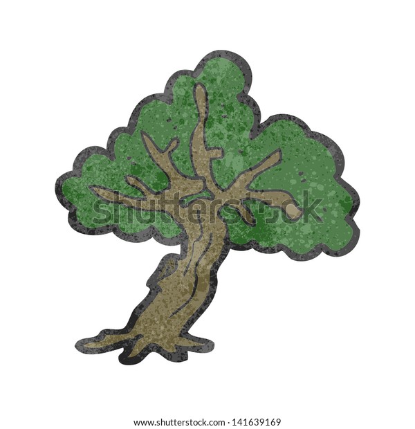 Retro Cartoon Tree Stock Vector (Royalty Free) 141639169 | Shutterstock